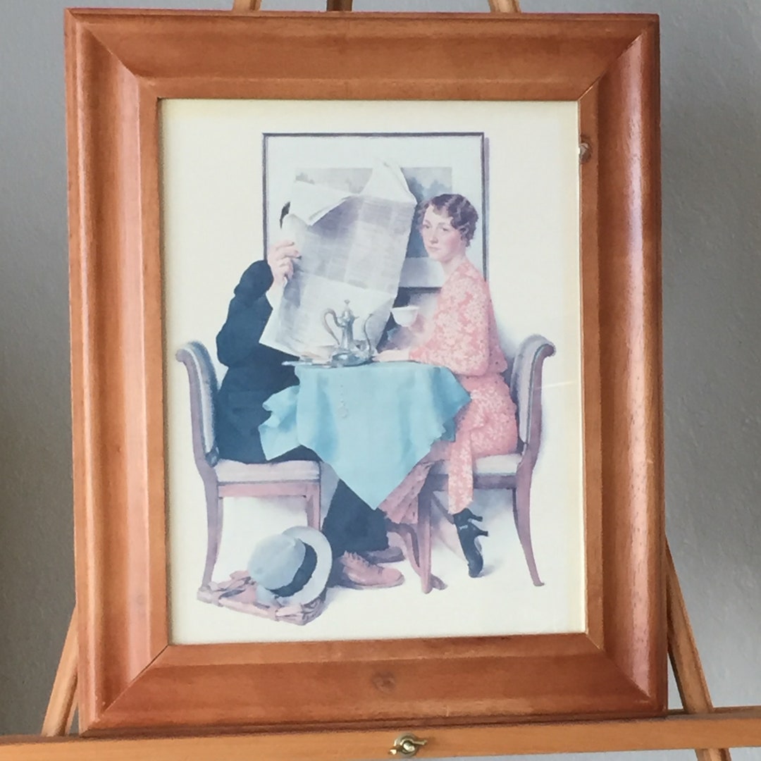 Norman Rockwell at the Breakfast Table Print (family, Man, Woman ...