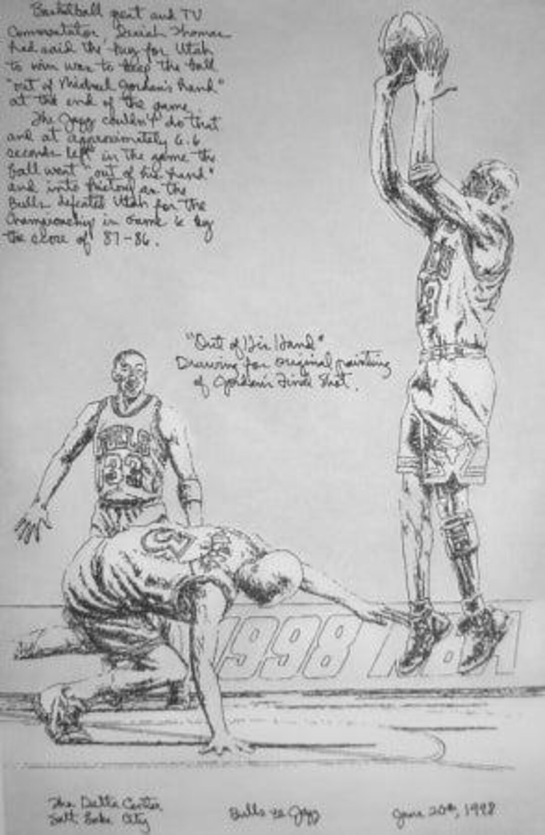 Rick Rush "out of His Hands" Etching Limited Edition (michael Jordan ...