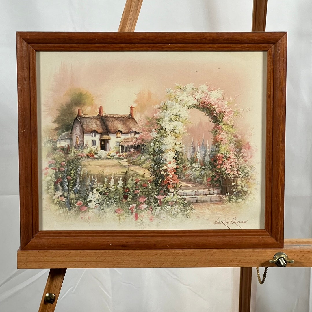 Andres Orpinas Cottage Flower Print (cottage, House, Archway, Flowers ...