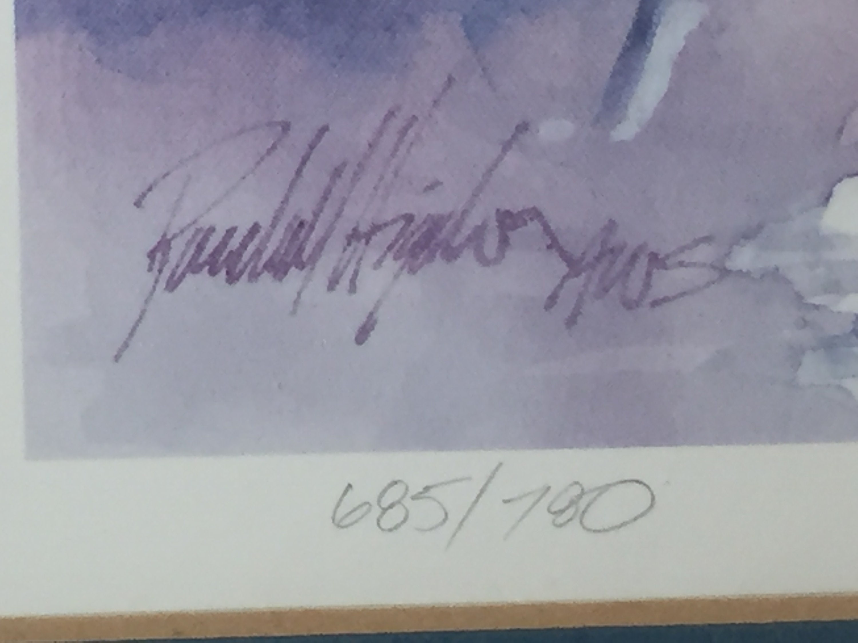 Randall Higdon Two Pillows Signed and Numbered Print 685/780 (flower ...