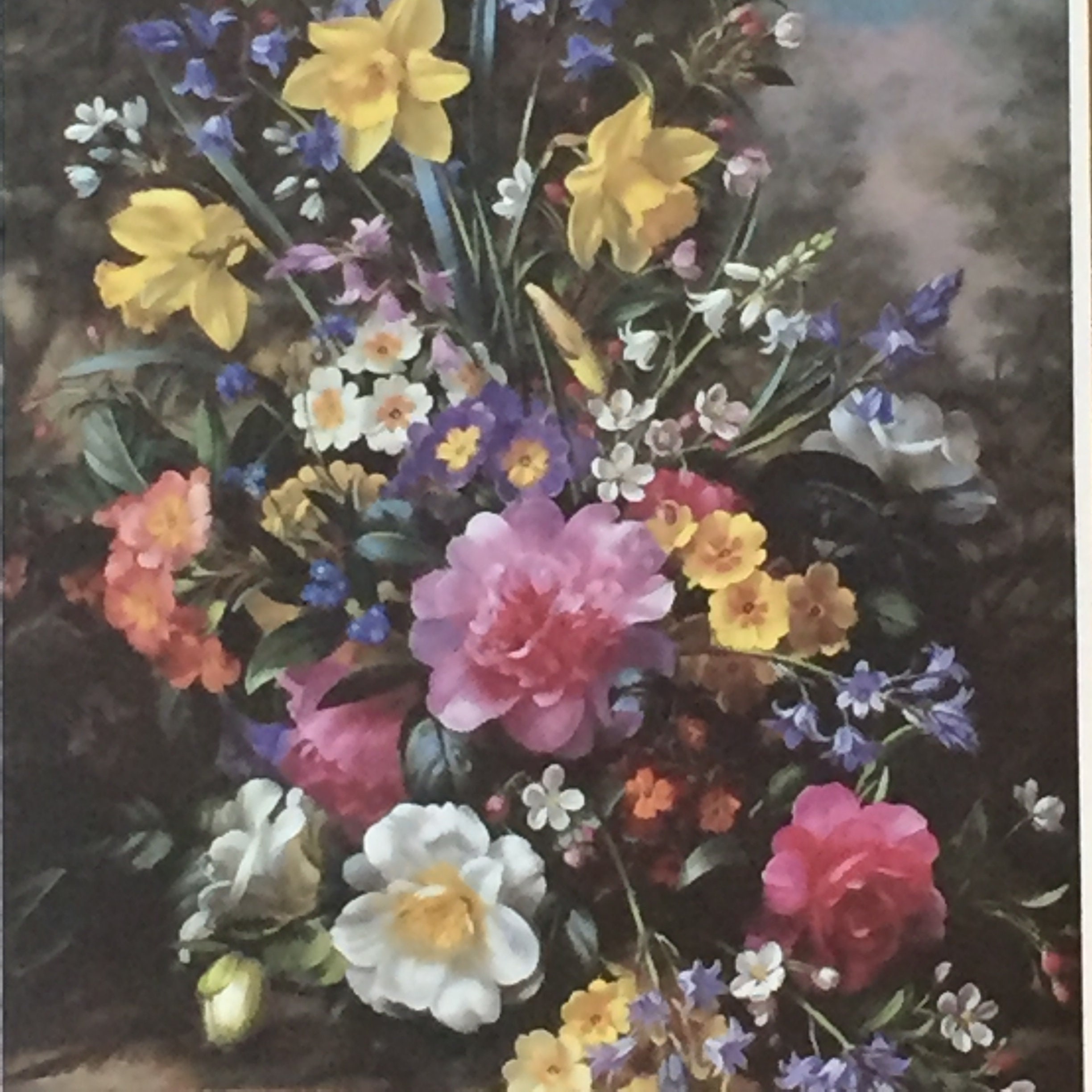 Albert Williams Floral Print (bouquet of Flowers) (colorful) - Etsy