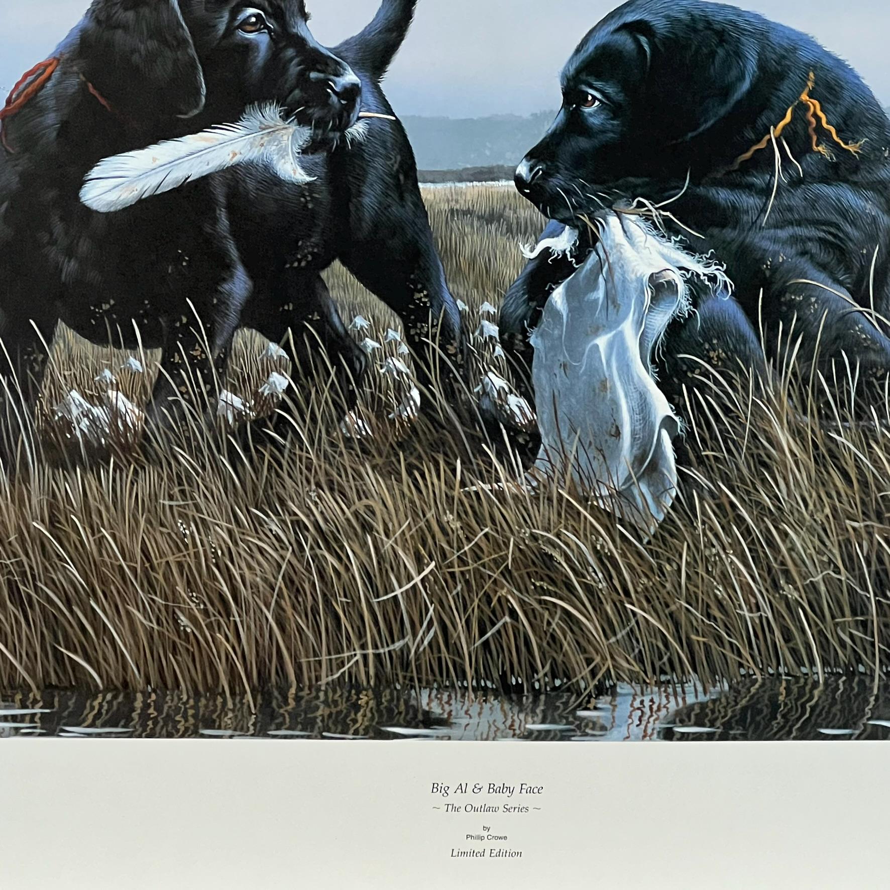 Phillip Crowe "big Al and Baby Face" Limited Edition Print, Lab Puppies ...