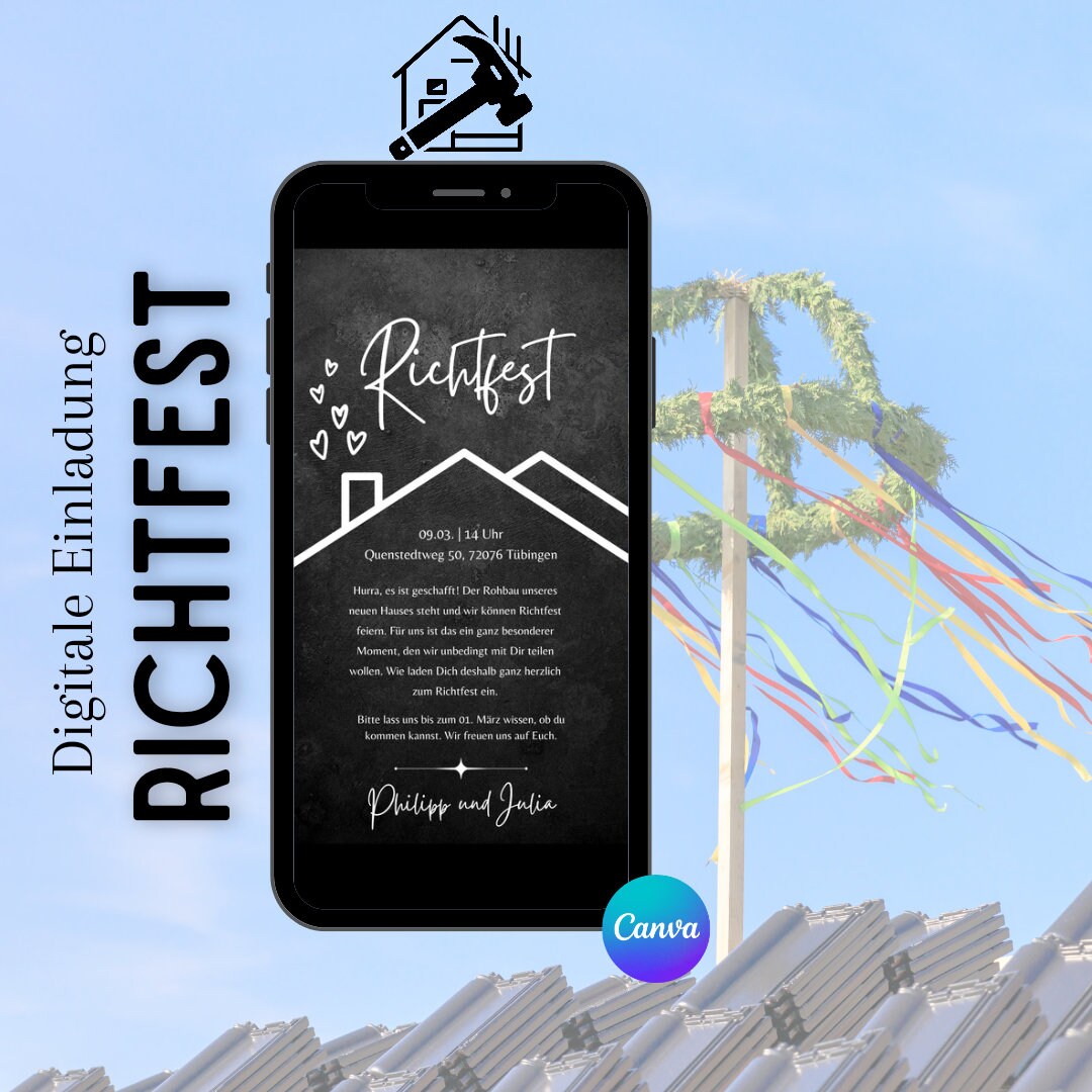 Digital Invitation Topping Out Ceremony | Invitation Topping Out ...