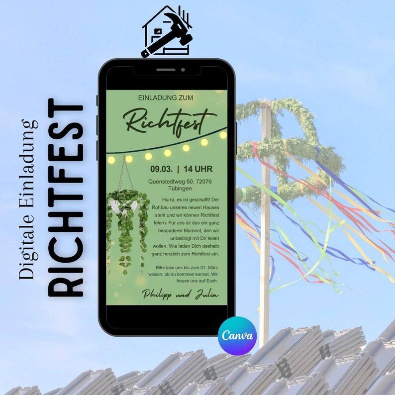 Digital Invitation Topping Out Ceremony | Invitation Topping-out ...