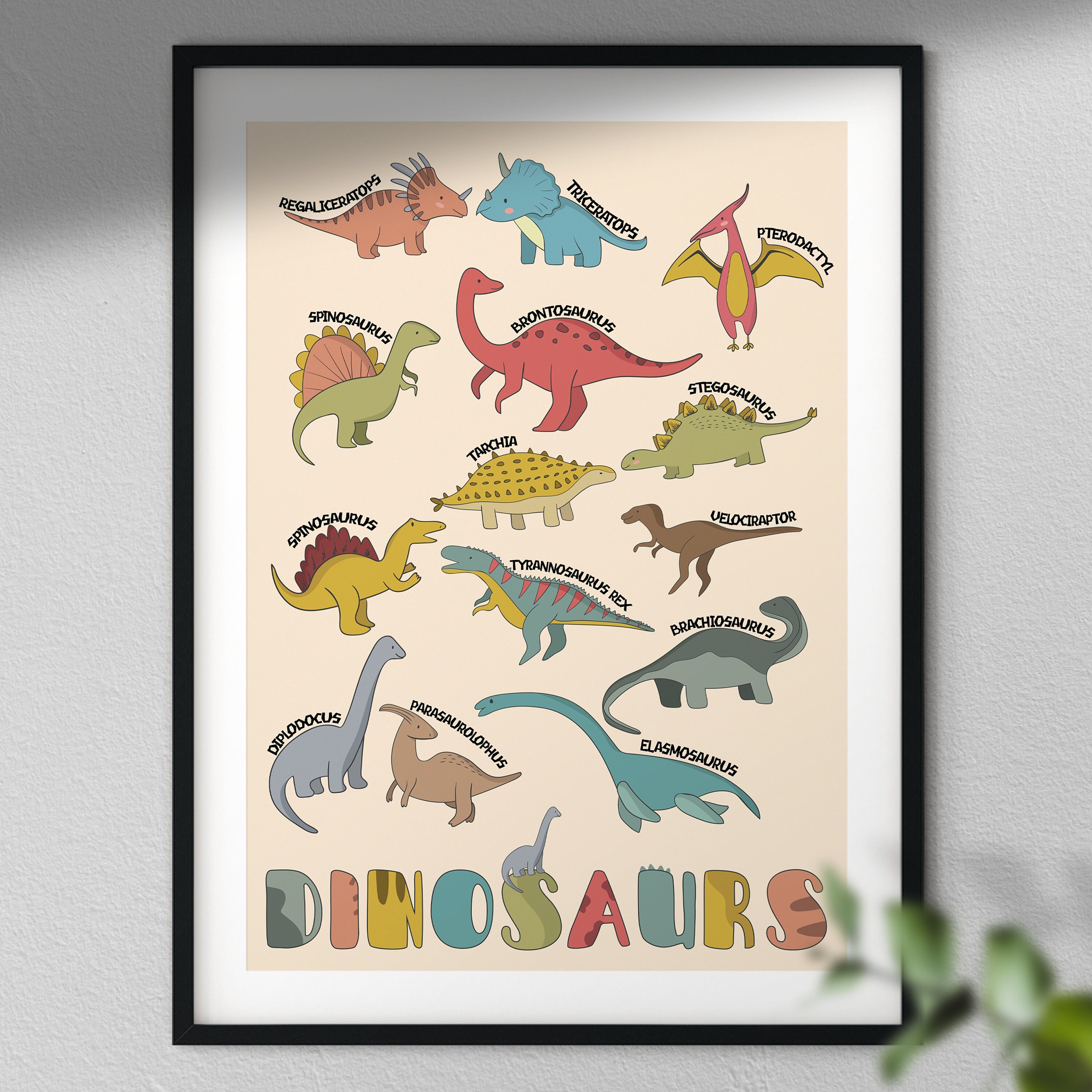 Dinosaurs Poster Kids Room Dinosaur Wall Art Prints Kids | Etsy