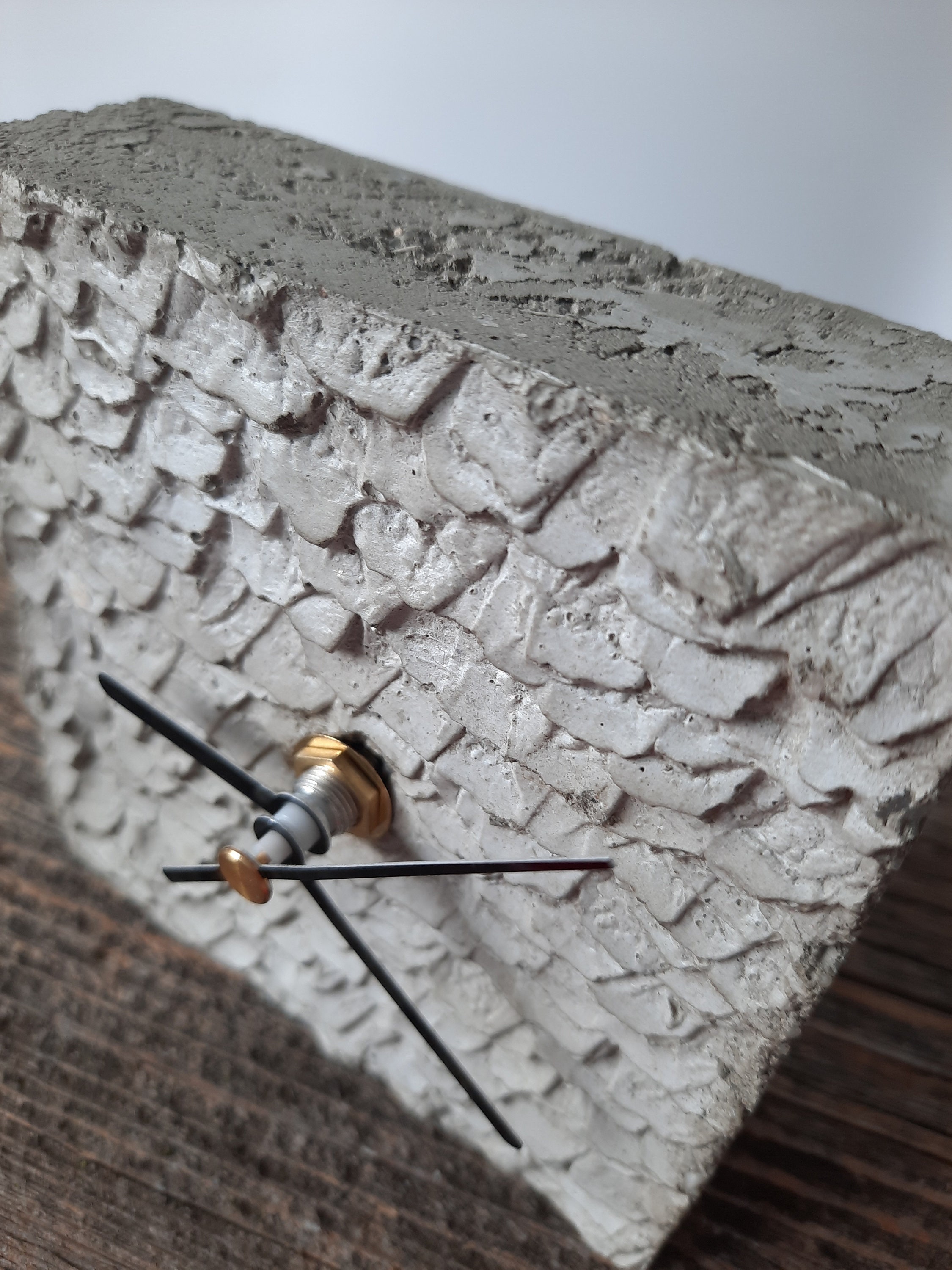 Concrete Table Clock. Modern and Elegant Small Desk Timepiece for Home ...