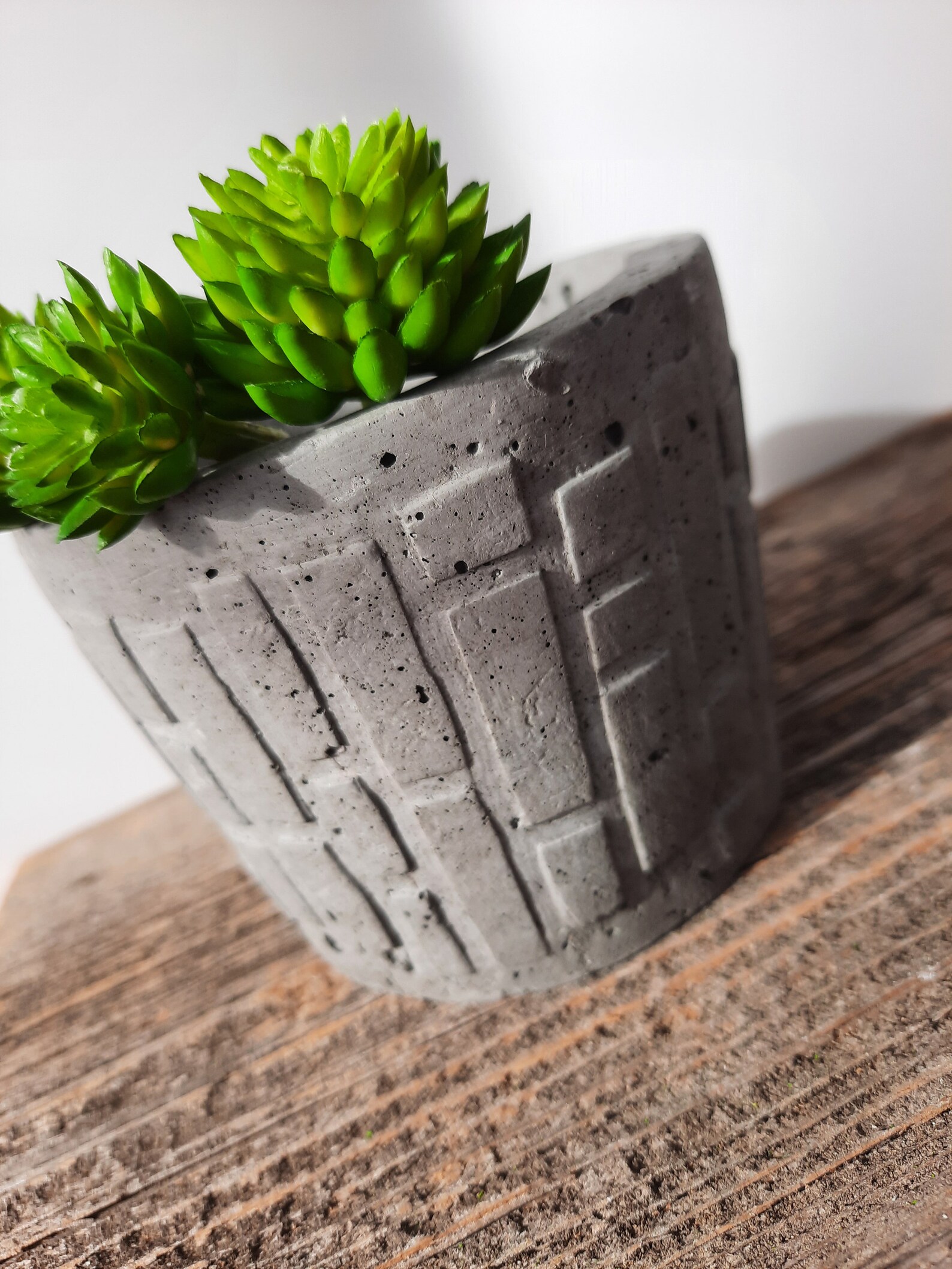 Concrete Planter With Sculpted Design. Modern and Unique Plant Pot for ...