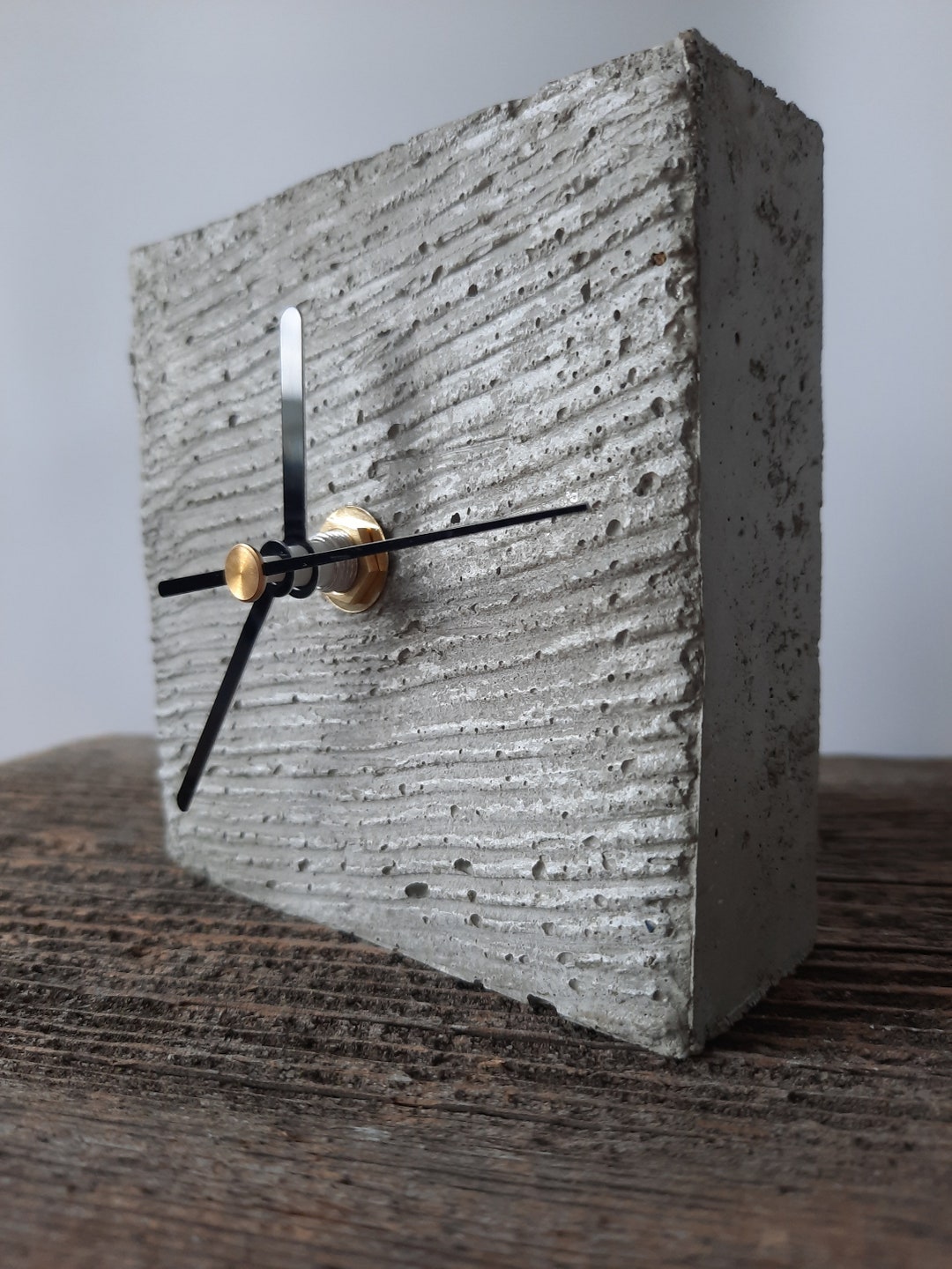 Concrete Mini Table Clock. Stylish and Modern Timepiece for Home and ...