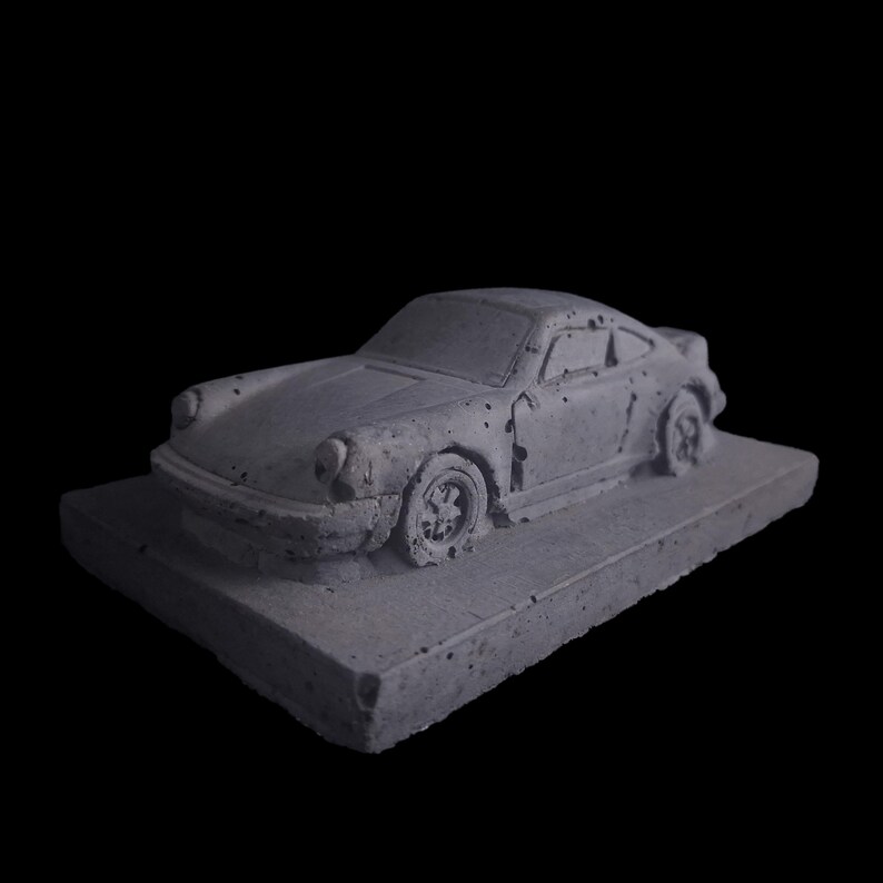 Concrete Car Sculpture, Unique Car Decor, Industrial Home Decor ...