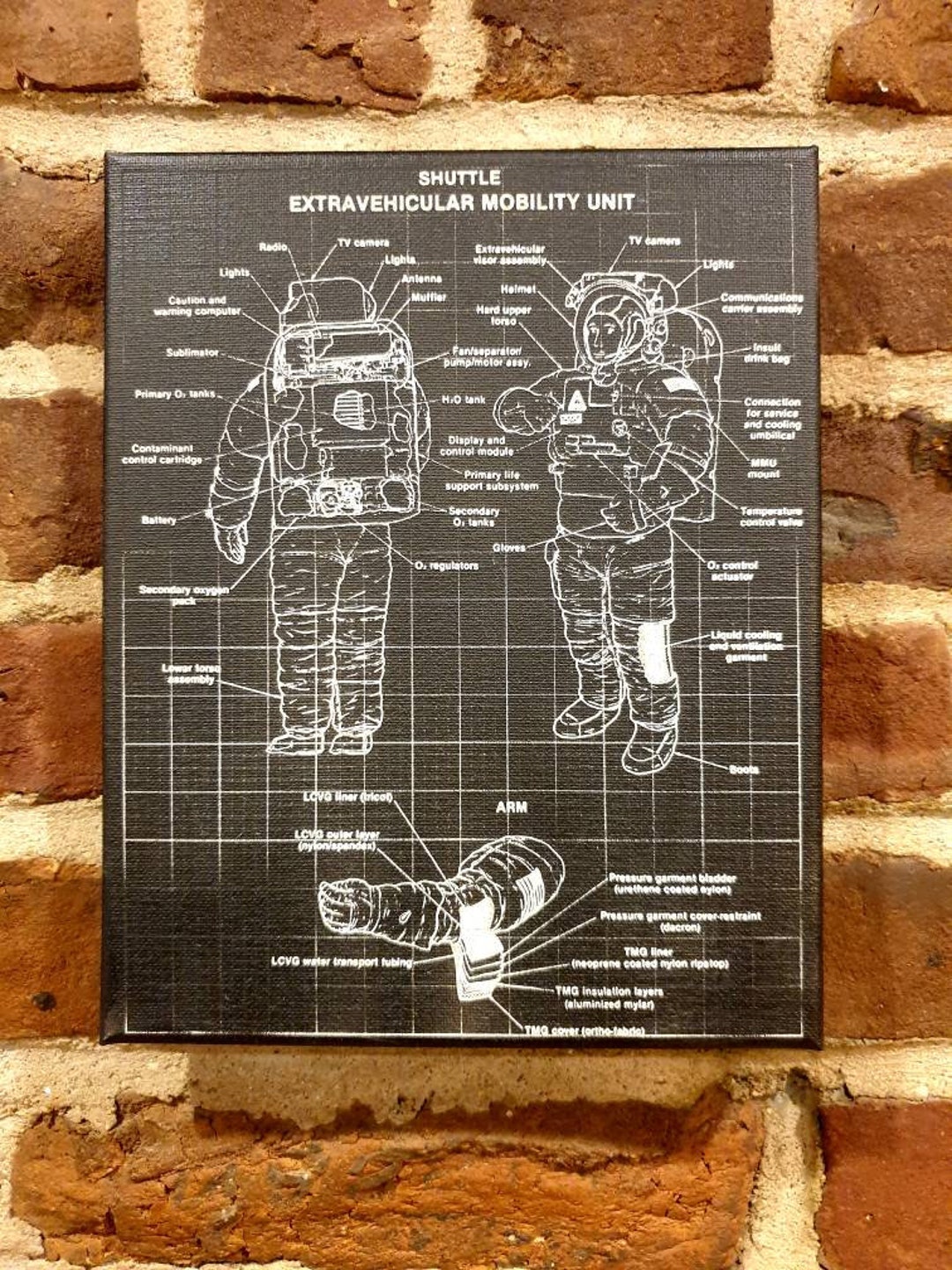 Shuttle Extravehicular Mobility Unit | Canvas Print | Laser Engraving ...