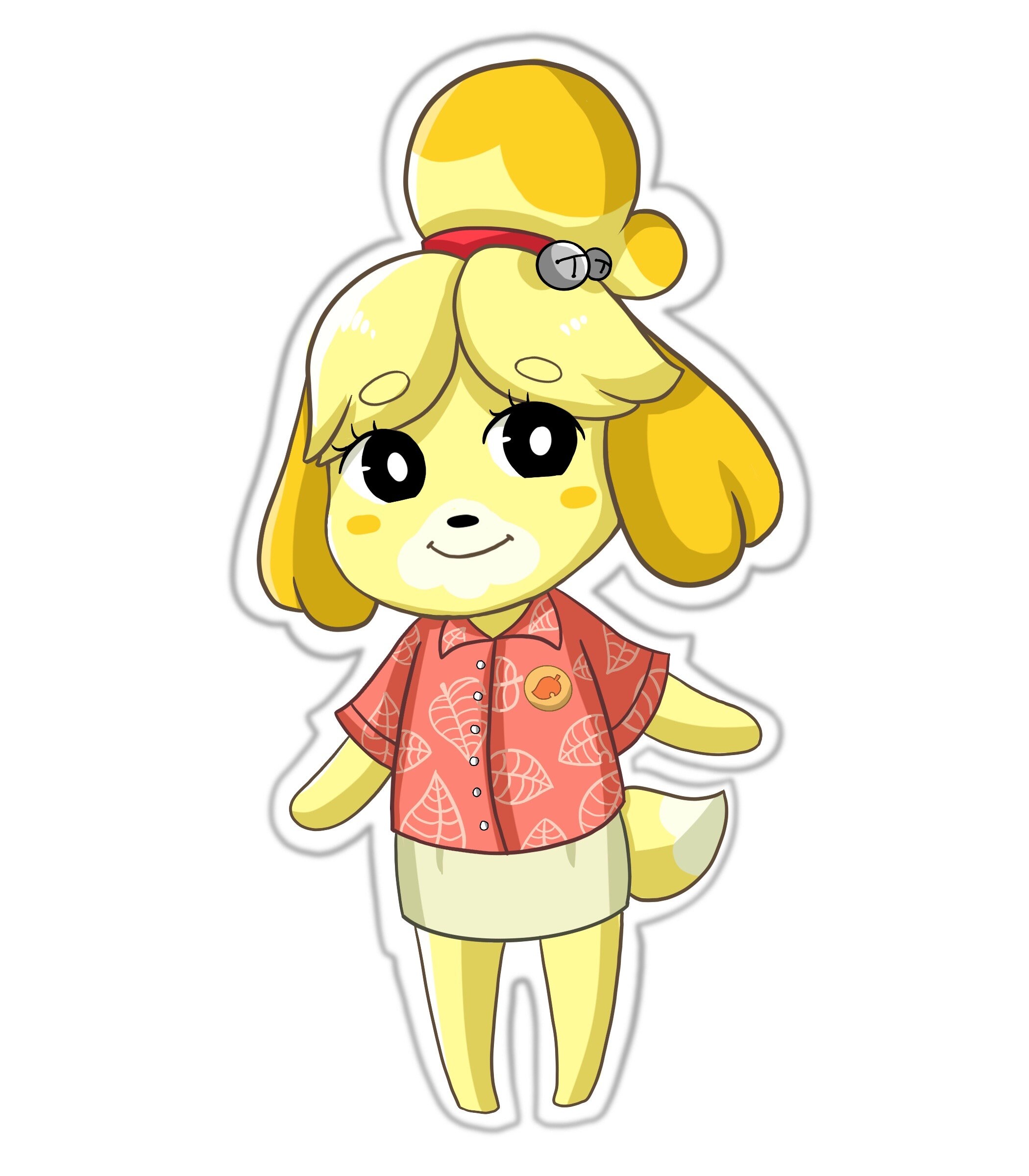 ACNH: Pegatina de vinilo Isabelle | Etsy