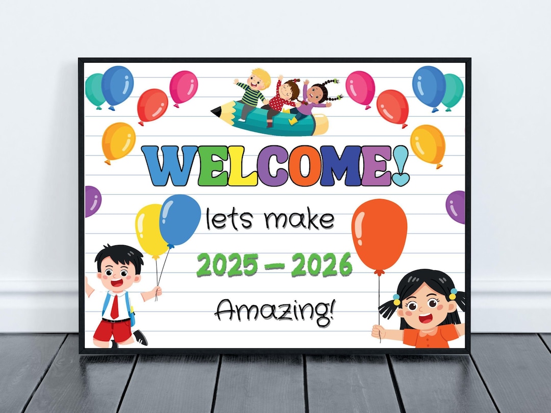Welcome Back Sign 2025-2026, Back to School Banner, Classroom Decor ...
