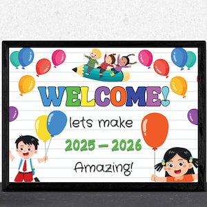 Welcome Back Sign 2025-2026, Back to School Banner, Classroom Decor ...