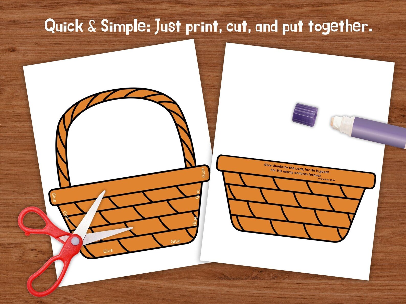 Thanksgiving Blessings Basket Craft for Kids,printable Thanksgiving ...