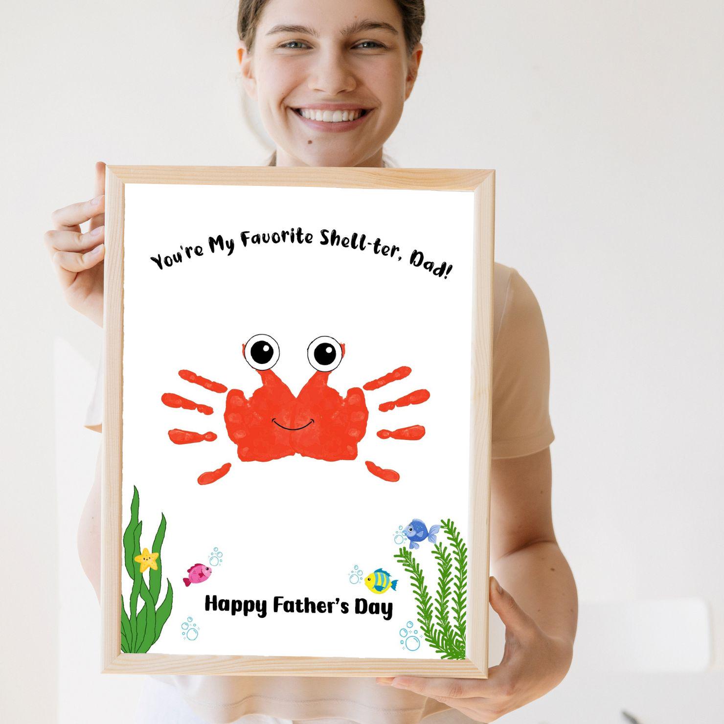 Father's Day Handprint Craft, Best Dad Gift, Gift for Dad, Father's Day ...