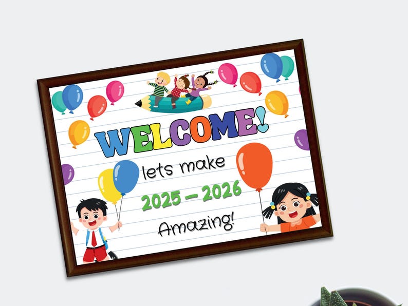 Welcome Back Sign 2025-2026, Back to School Banner, Classroom Decor ...