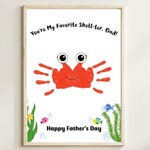 Father's Day Handprint Craft, Best Dad Gift, Gift for Dad, Father's Day ...