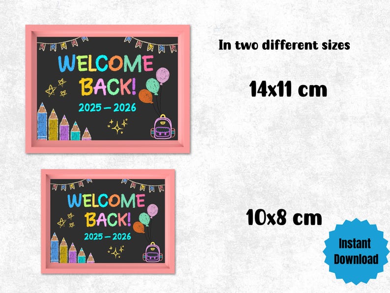 Printable Welcome Back Sign 2025-2026, Back to School Banner, Classroom ...