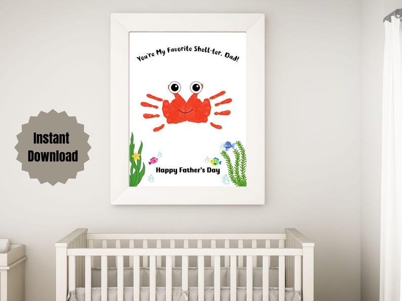 Father's Day Handprint Craft, Best Dad Gift, Gift for Dad, Father's Day ...