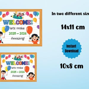 Welcome Back Sign 2025-2026, Back to School Banner, Classroom Decor ...