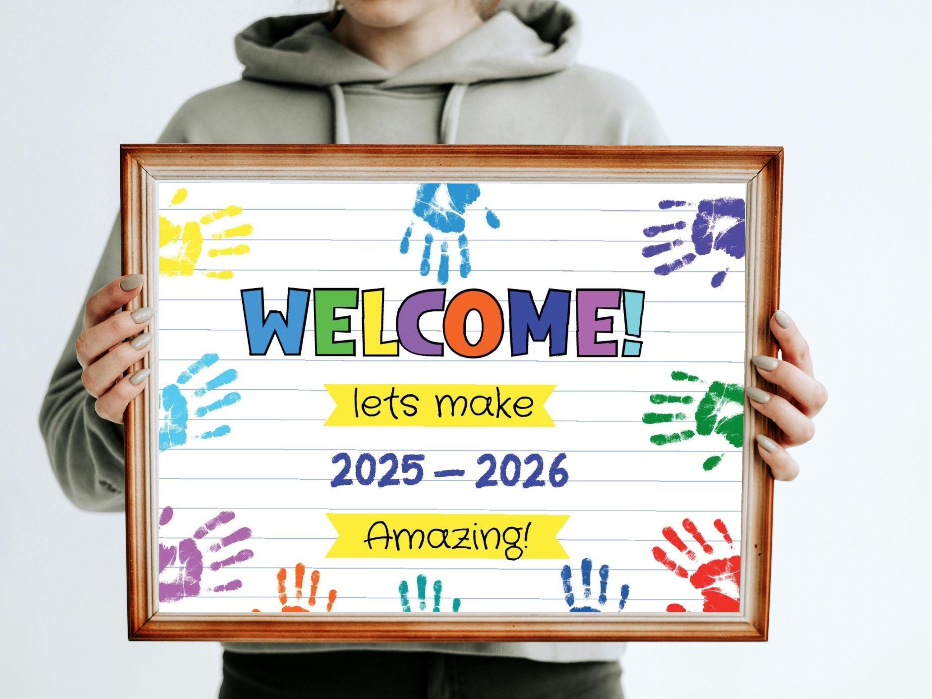 Printable Welcome Sign 2025-2026, Back to School Banner, Classroom ...