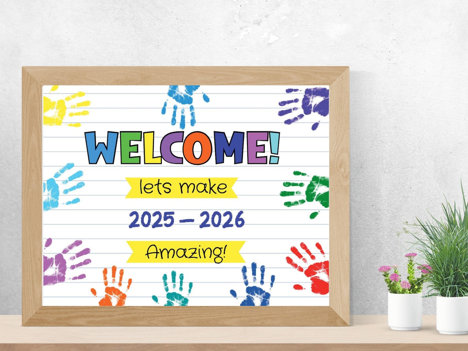 Printable Welcome Sign 2025-2026, Back to School Banner, Classroom ...
