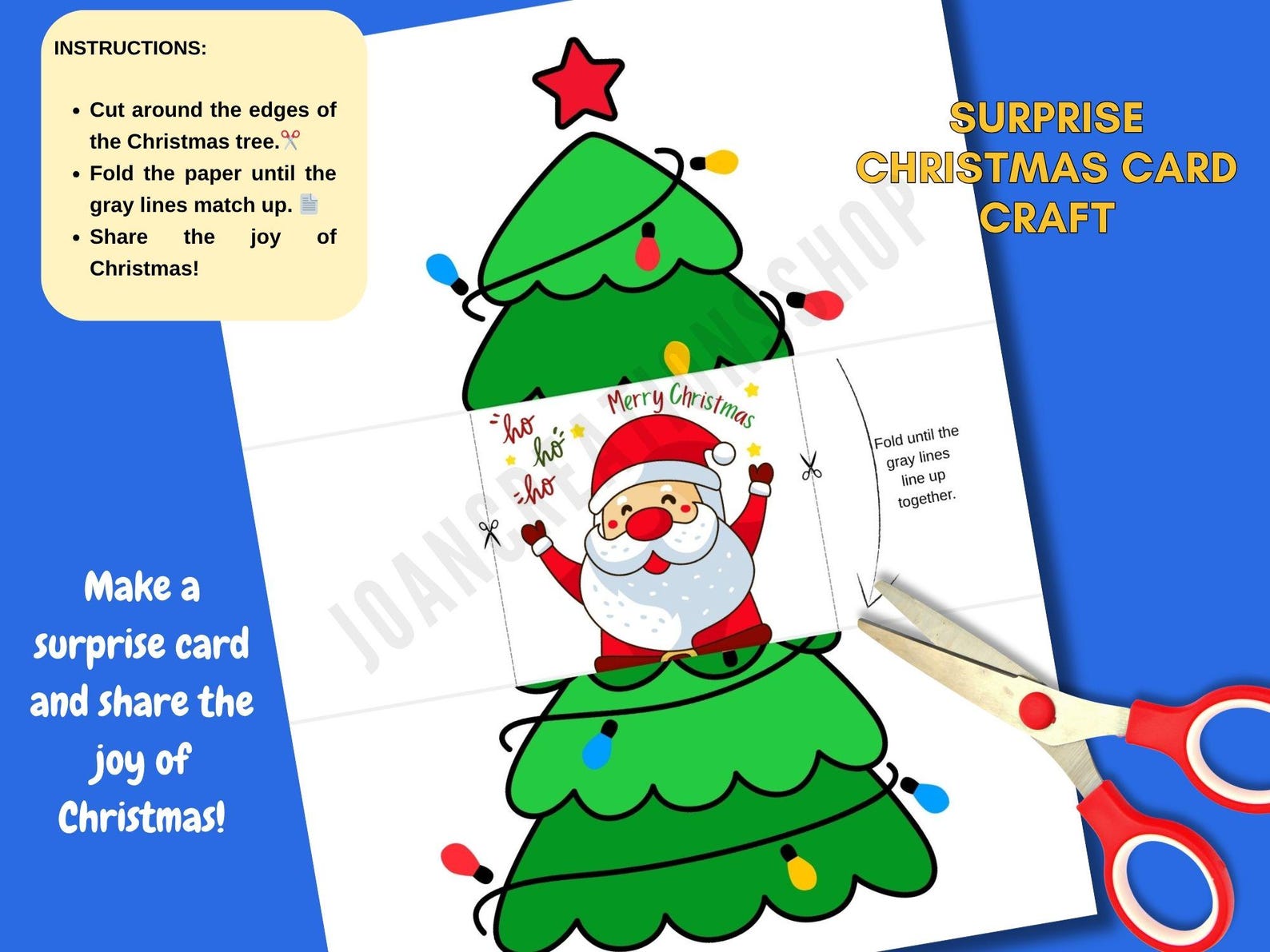 Christmas Tree Folding Surprise Craft | DIY Bible Card and Sunday ...