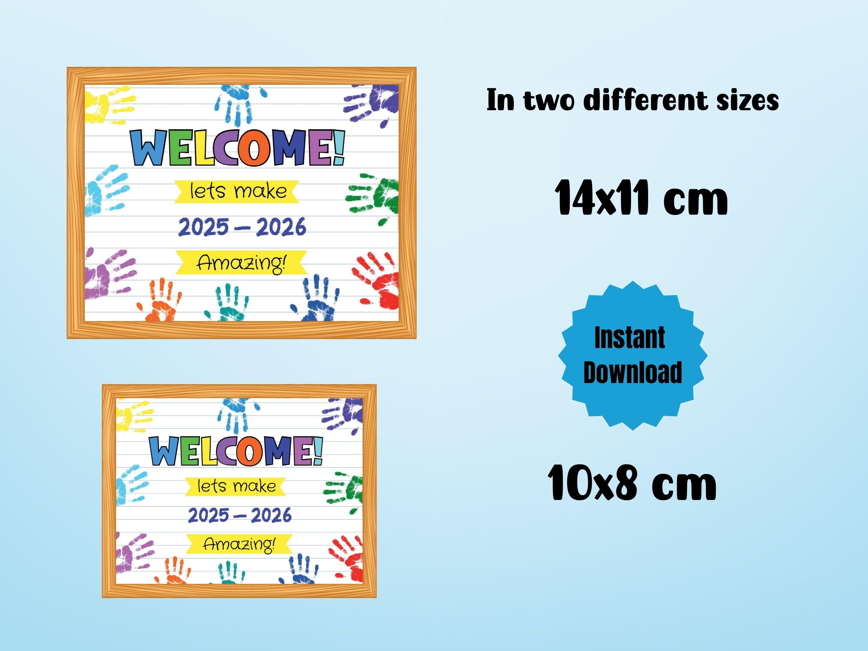 Printable Welcome Sign 2025-2026, Back to School Banner, Classroom ...
