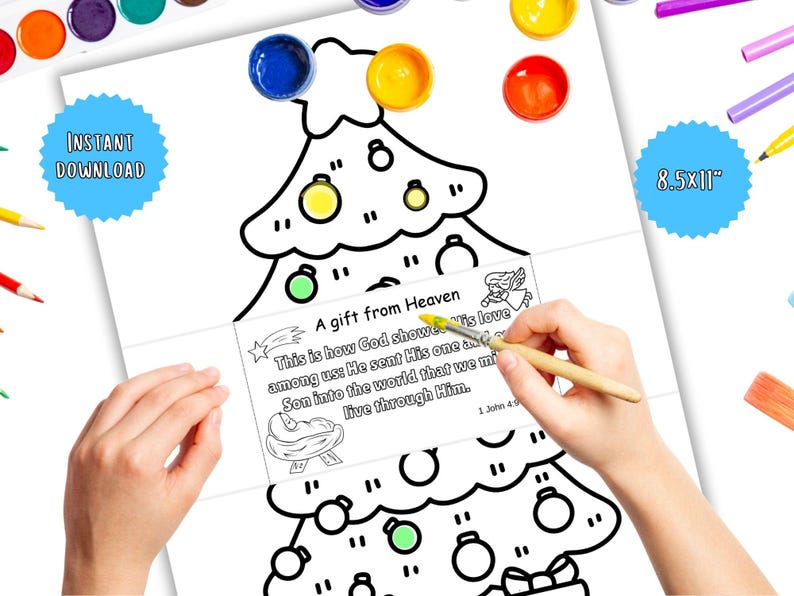 Christmas Tree Folding Surprise Craft | DIY Bible Card and Sunday ...