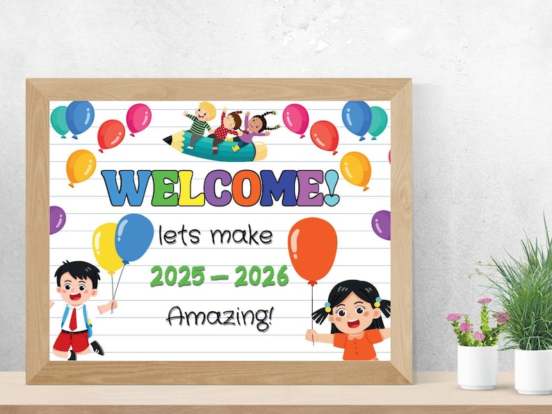 Welcome Back Sign 2025-2026, Back to School Banner, Classroom Decor ...