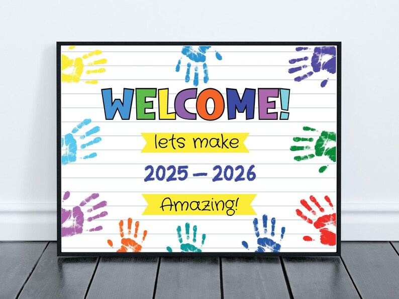 Printable Welcome Sign 2025-2026, Back to School Banner, Classroom ...