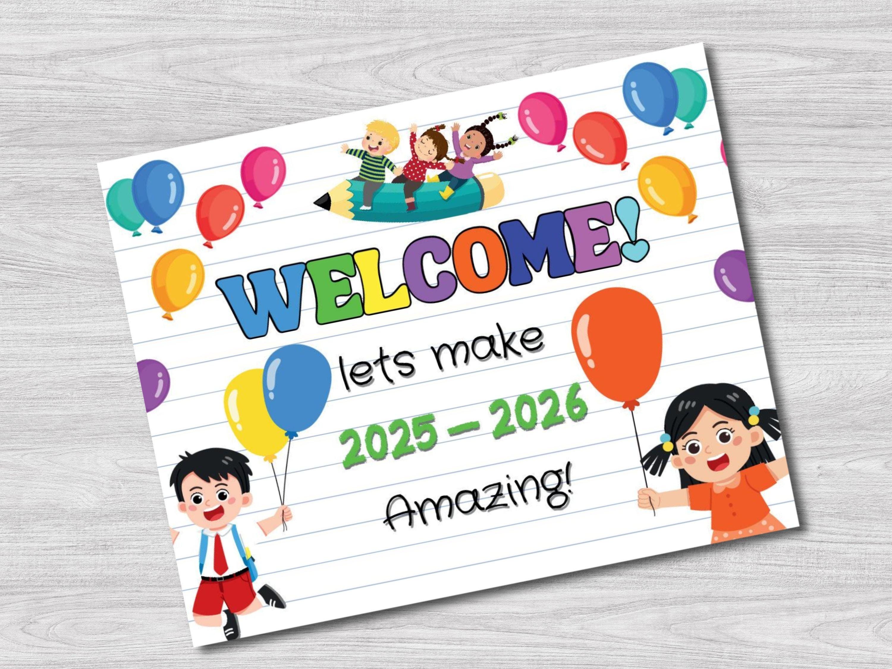 Welcome Back Sign 2025-2026, Back to School Banner, Classroom Decor ...