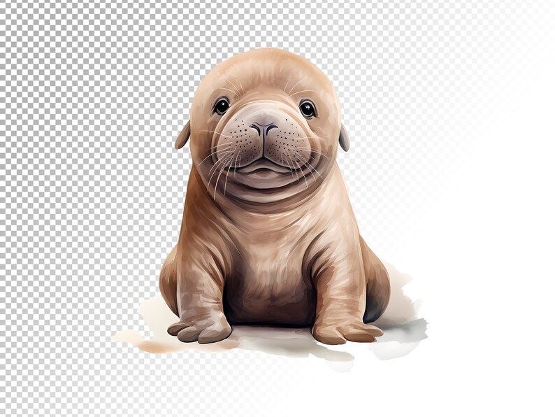 Polar Arctic Animals, Watercolor Clipart, Nursery Wall Art, Arctic ...