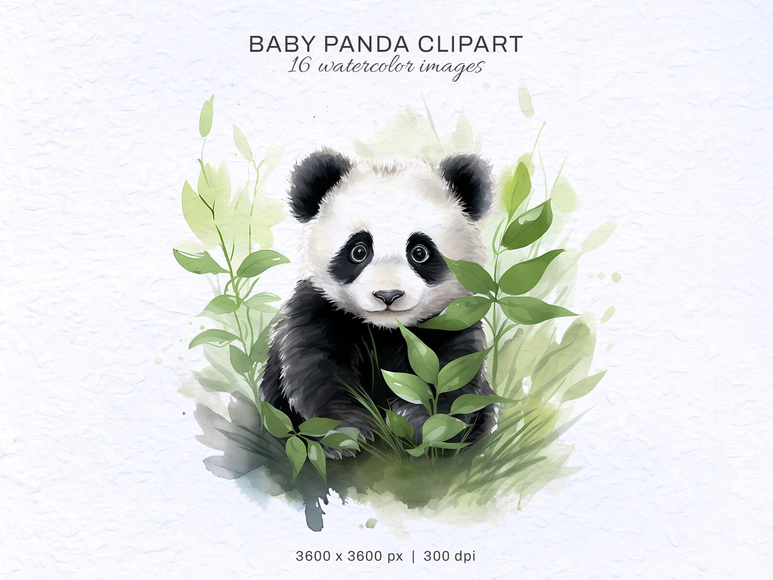 Panda Poster PNG Watercolor Clipart Nursery Wall Art Baby - Etsy