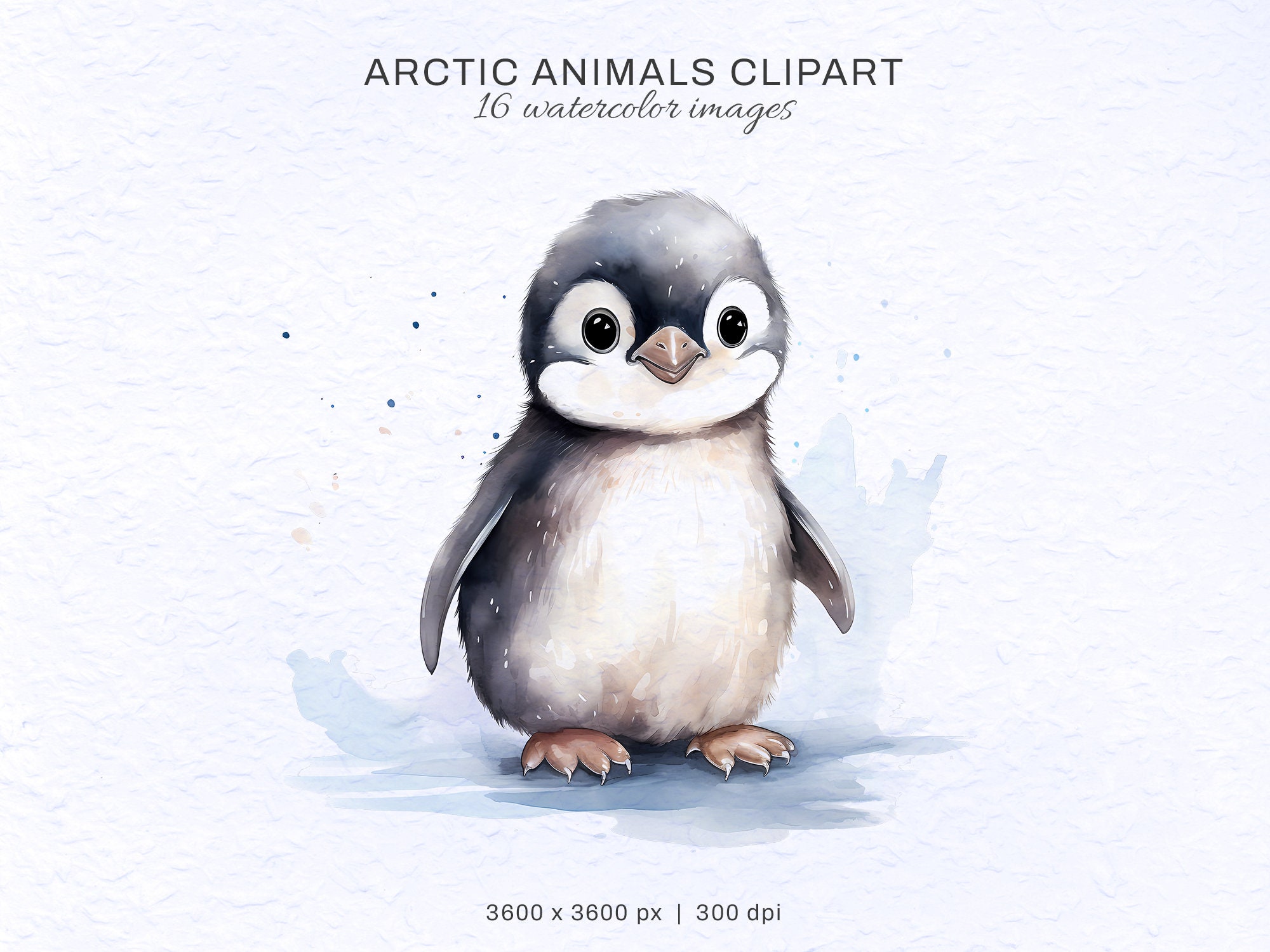 Polar Arctic Animals, Watercolor Clipart, Nursery Wall Art, Arctic ...