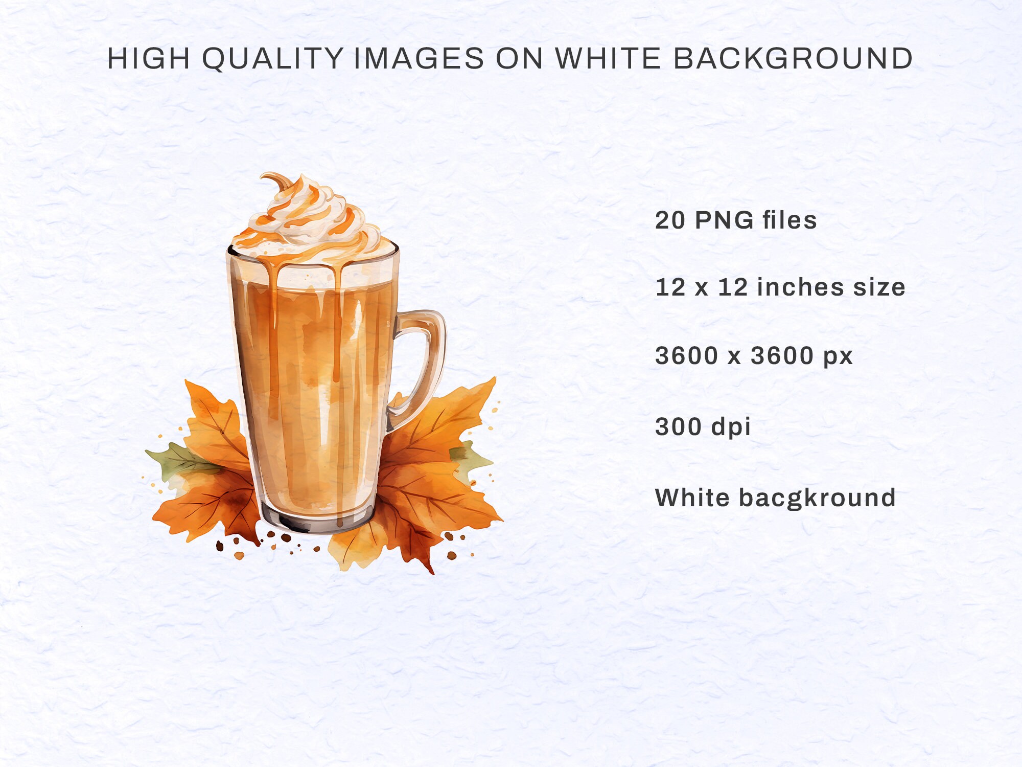 20 Autumn Beverages Clipart, Clipart Bundle, Watercolor Clip Art, AI ...