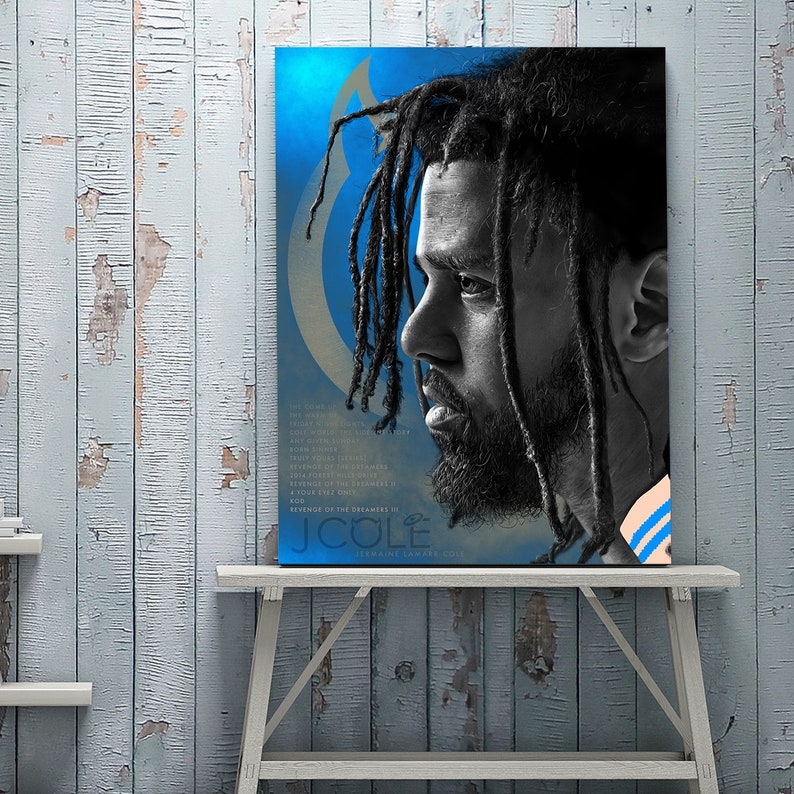 J cole Poster / J cole Canvas / Poster / Singer Poster / Music | Etsy