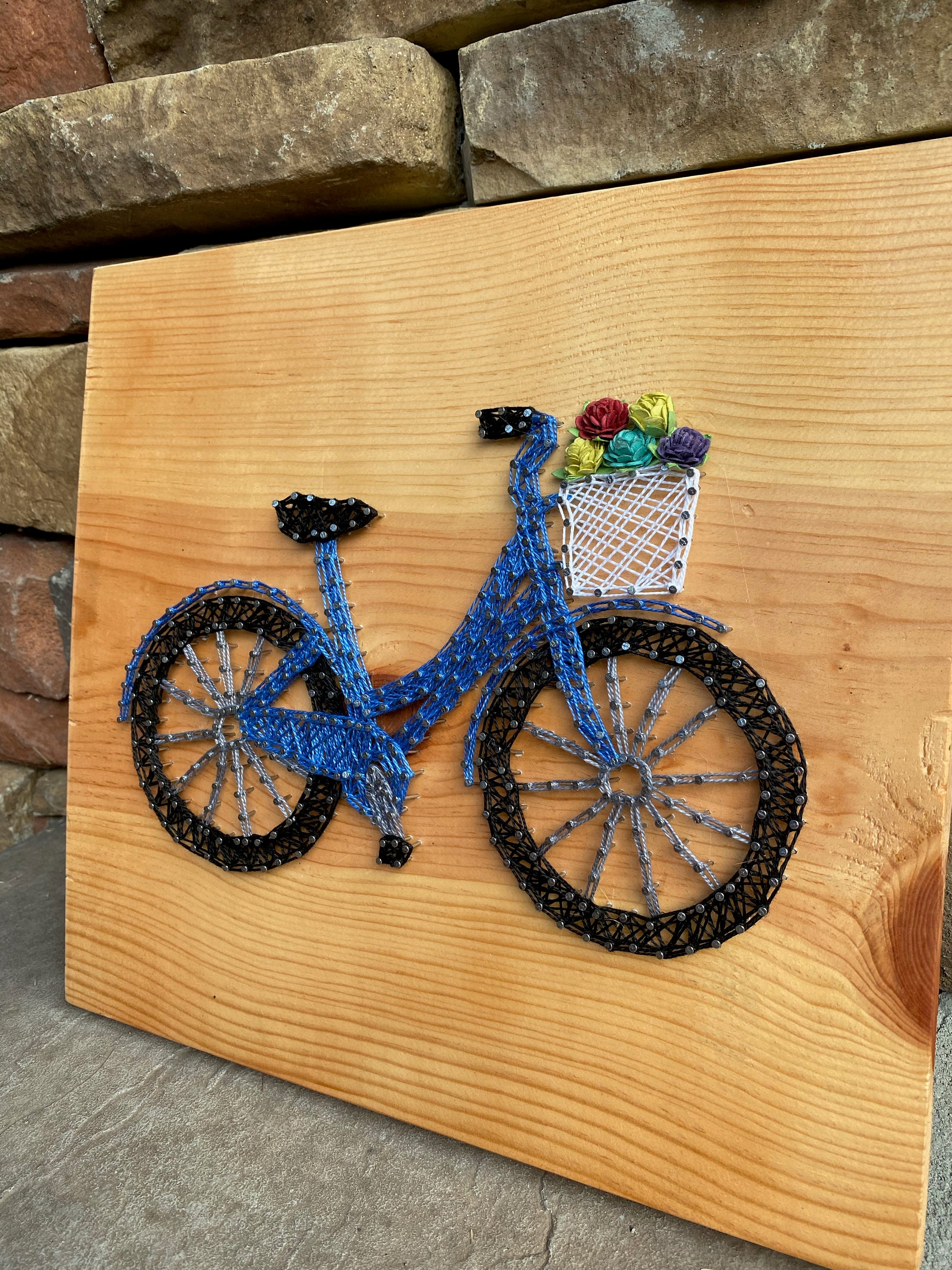 Bicycle String Art Cruiser Bike String Art Bicycle With | Etsy