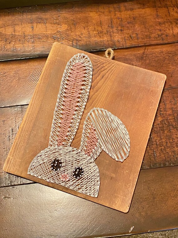 Bunny String Art Easter Decorations Home Decor Easter Bunny | Etsy