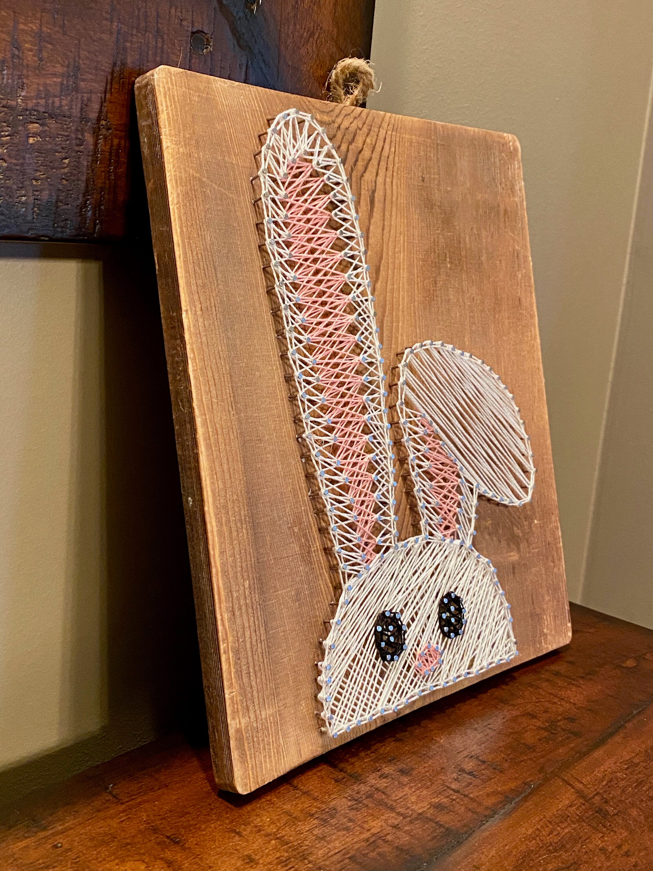 Bunny String Art Easter Decorations Home Decor Easter Bunny | Etsy