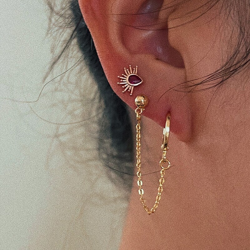 Connected Earrings - Etsy