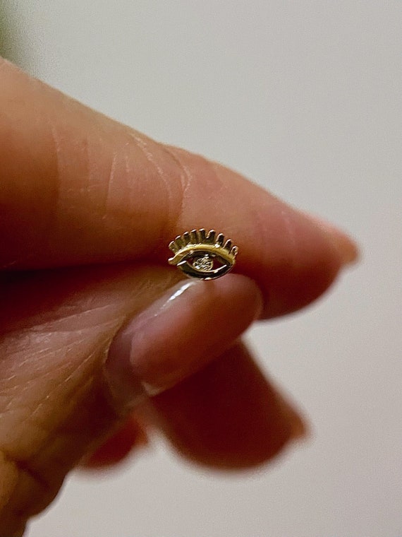 Eye Piercing 20g single Evil Eye Piercing Tiny Piercing - Etsy
