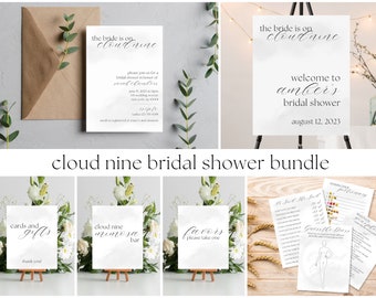 On Cloud Nine Bridal Shower Welcome Sign the Bride is on - Etsy