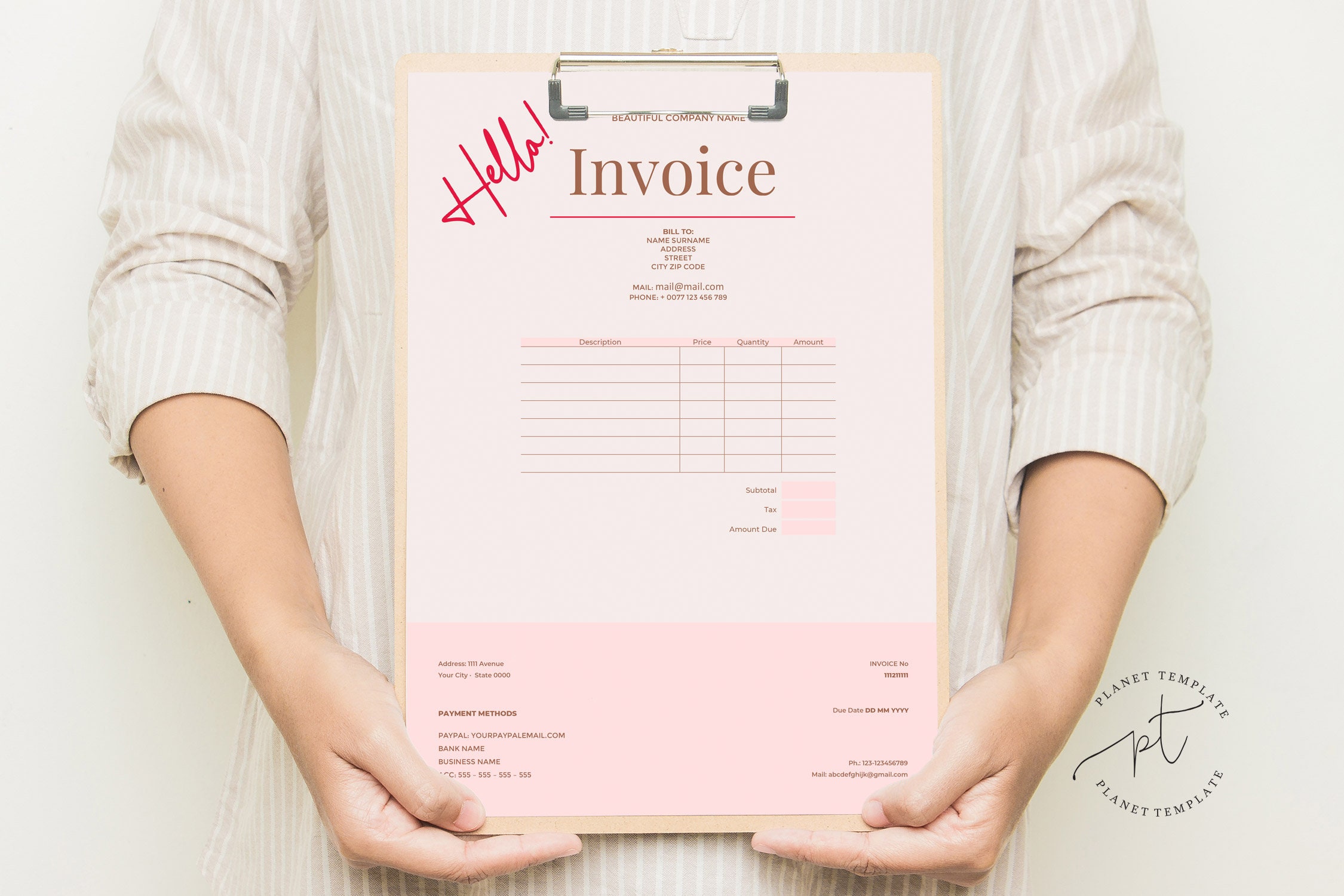 Free pretty girly templates for invoices - meryowl
