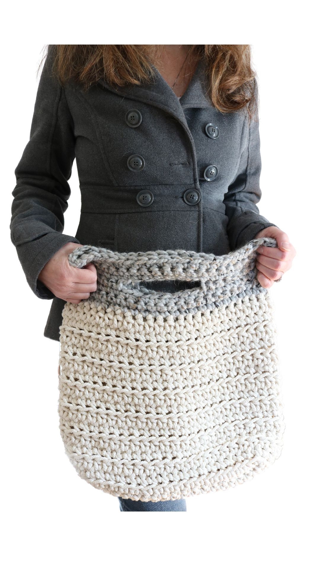 Chunky Crochet Bag Pattern, Crochet Handbag Pattern, Crochet Market Bag ...