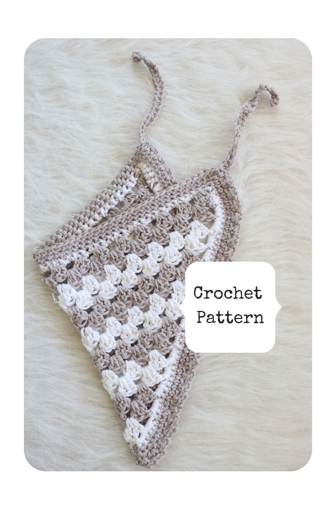 Crochet Kerchief Pattern, Crochet Bandana Pattern, Granny Stripe ...