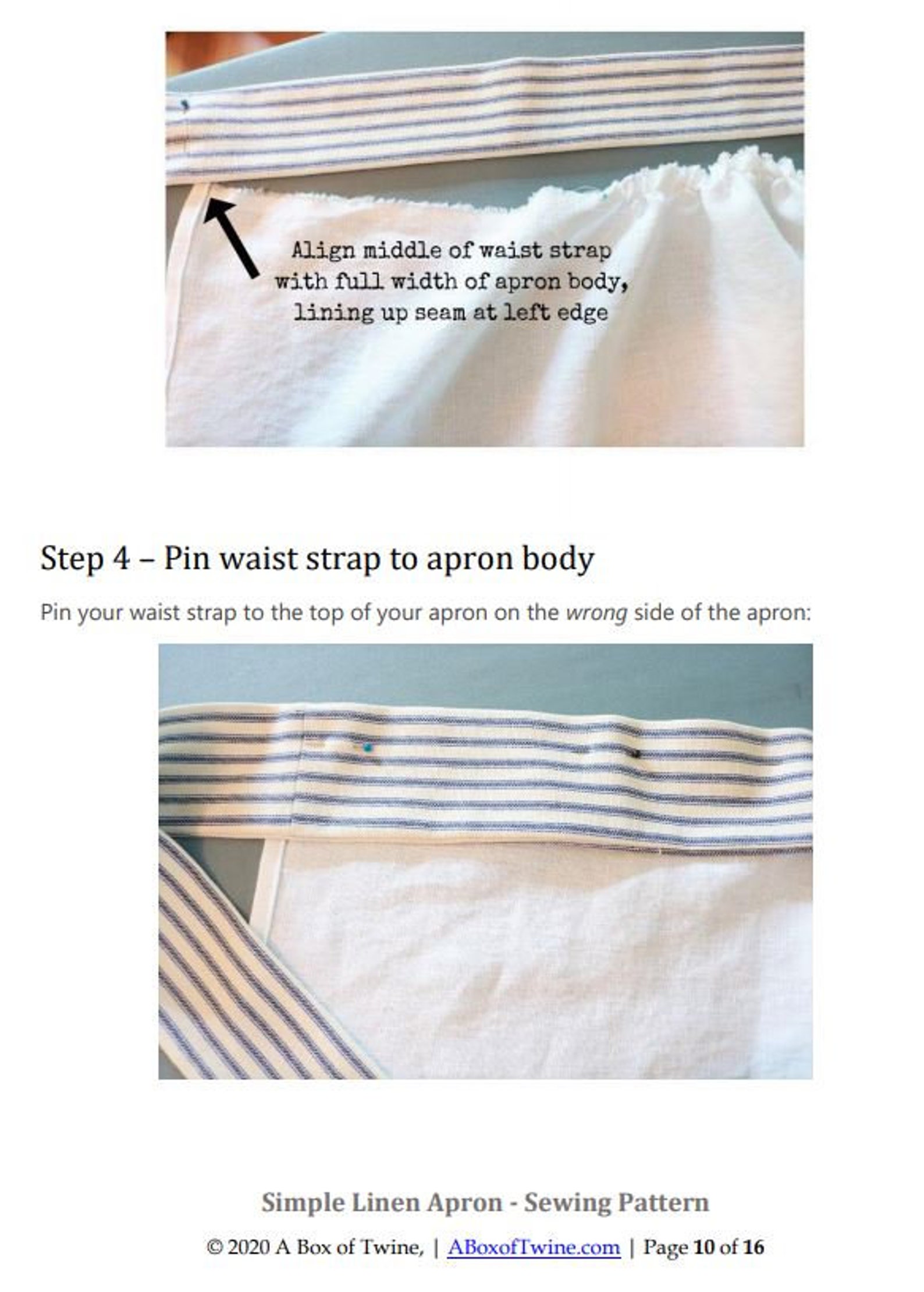 Linen Apron Sewing Pattern, Linen Apron Pattern, Half Apron Sewing ...