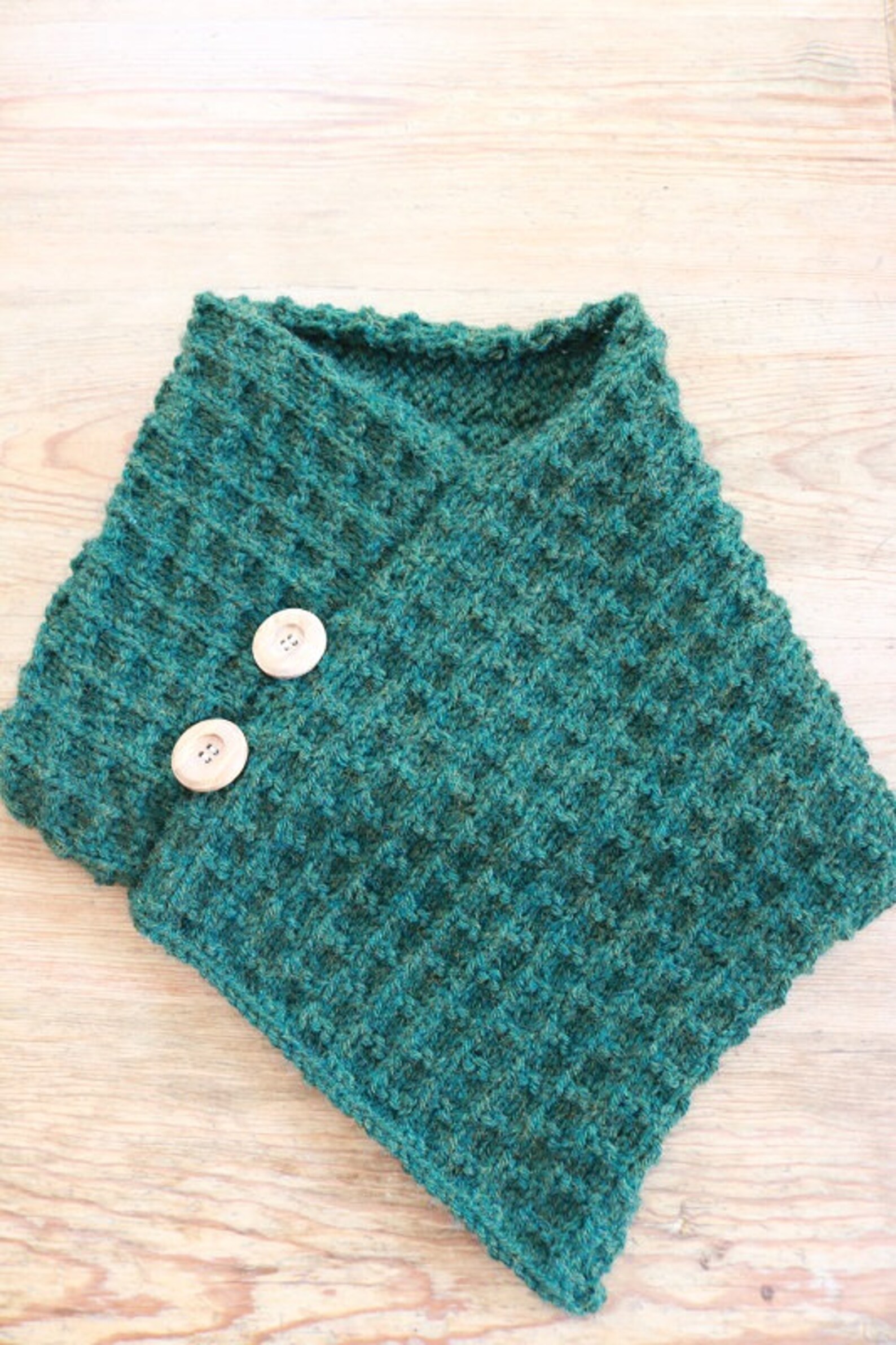 Buttoned Cowl Knitting Pattern Green Cowl Knitting Pattern - Etsy