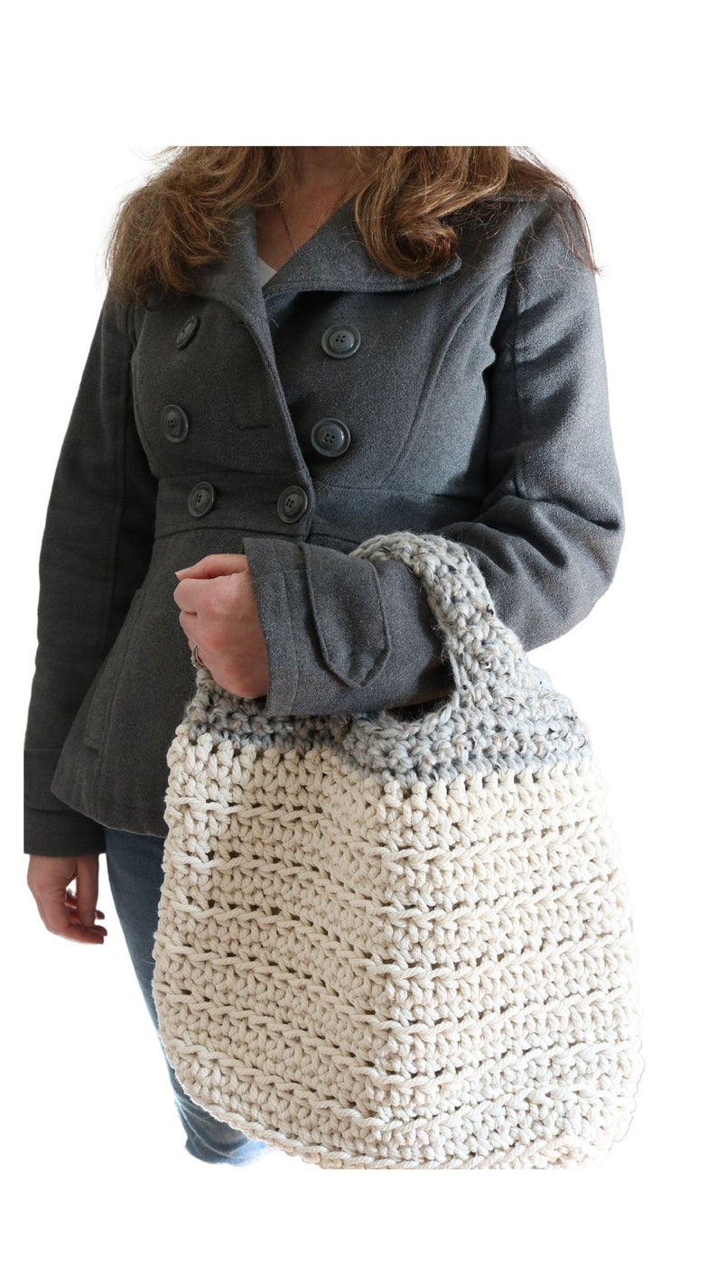 Chunky Crochet Bag Pattern, Crochet Handbag Pattern, Crochet Market Bag ...