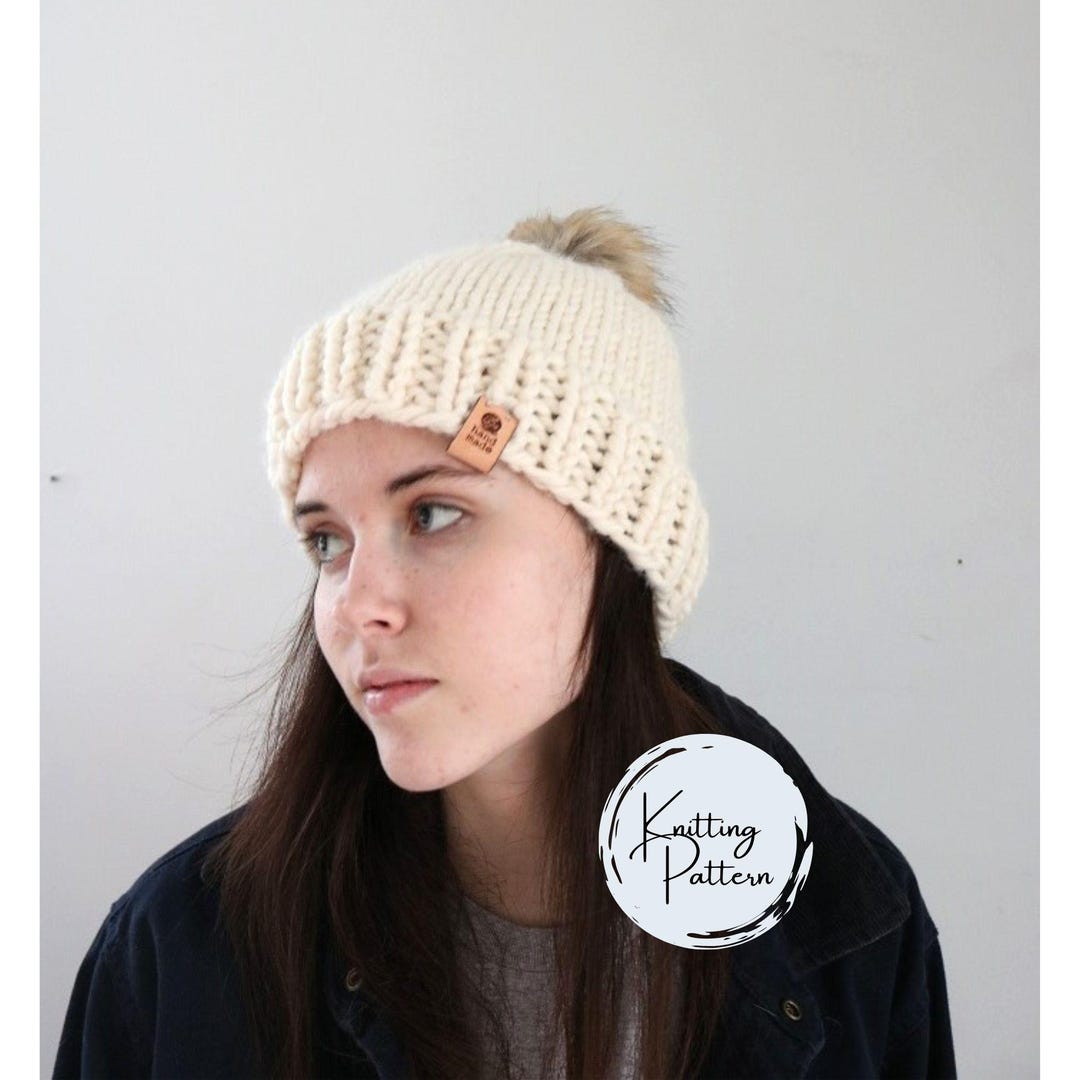Knit Toque Pattern | Easy Knit Hat Instructions | Winter Hat PDF ...